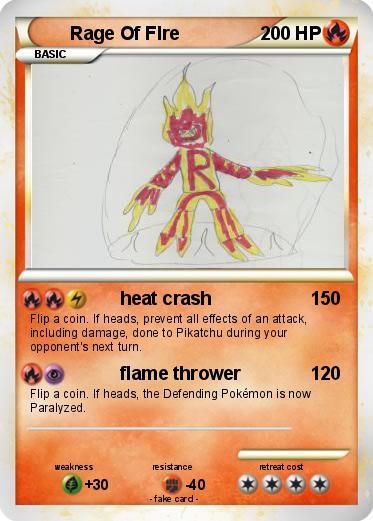 Pokémon Rage Of FIre 1 1 - heat crash - My Pokemon Card