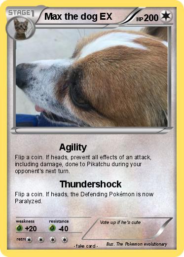 Pokémon Max the dog EX - Agility - My Pokemon Card