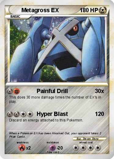 Pokémon Metagross EX 28 28 - Painful Drill - My Pokemon Card