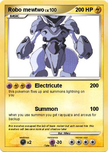 Pokémon Robo mewtwo 6 6 - Electricute - My Pokemon Card
