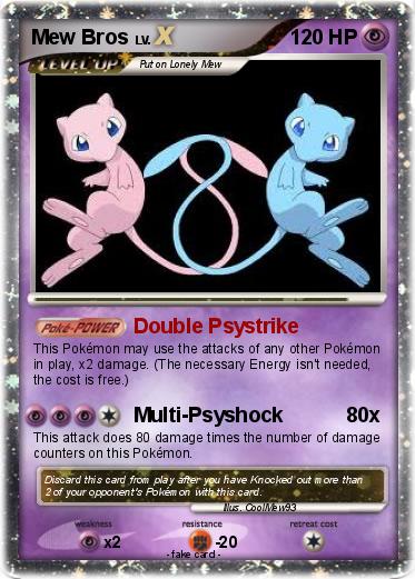 Pokémon Mew Bros 1 1 - Double Psystrike - My Pokemon Card