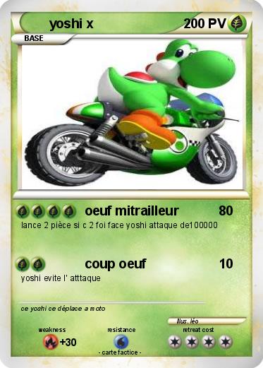 Pokémon yoshi x 11 11 - oeuf mitrailleur - Ma carte Pokémon