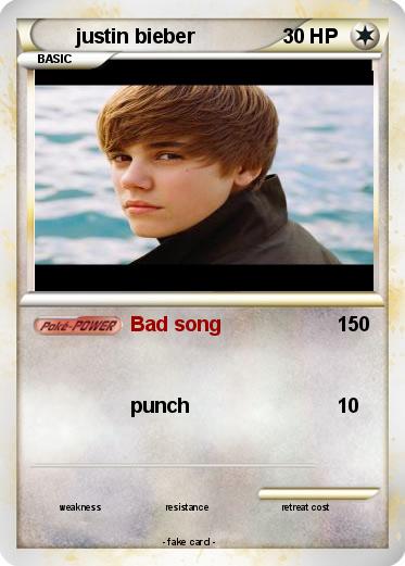 Pokémon justin bieber 2233 2233 - Bad song - My Pokemon Card