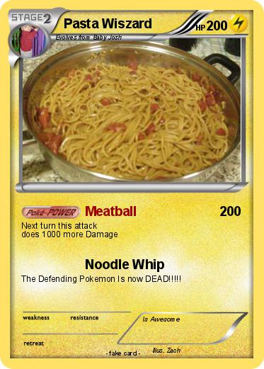 Pokémon Pasta Wiszard - Meatball - My Pokemon Card