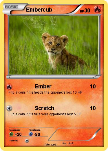 Pokémon Embercub 1 1 - Ember - My Pokemon Card