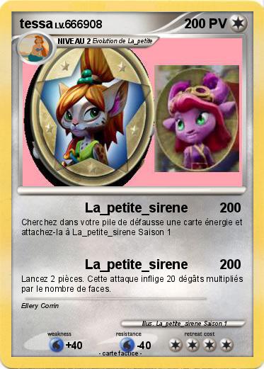 Pokémon tessa 52 52 - La_petite_sirene - Ma carte Pokémon