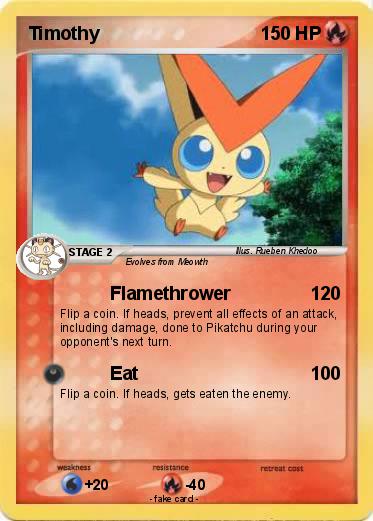 Pokémon Timothy 121 121 - Flamethrower - My Pokemon Card