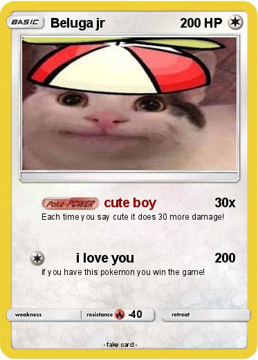 Pokémon Beluga jr 6 6 - cute boy - My Pokemon Card