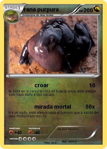 Pokémon rana purpura - croar - Mi carta pokémon