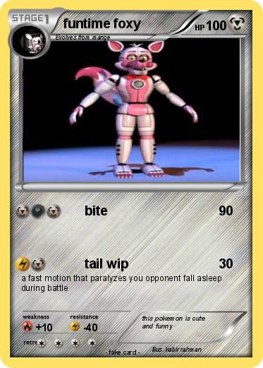 Pokémon funtime foxy 42 42 - bite - My Pokemon Card