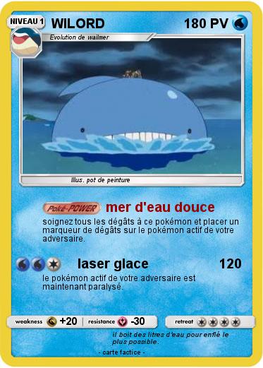 Pokémon WILORD 2 2 - mer d'eau douce - Ma carte Pokémon
