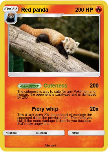 Pokémon Red panda 169 169 - Cuteness - My Pokemon Card