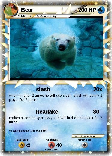 Pokémon Bear 73 73 - slash - My Pokemon Card