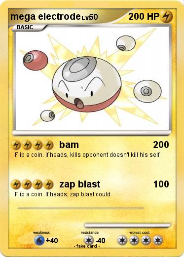 Pokémon mega electrode 5 5 - bam - My Pokemon Card