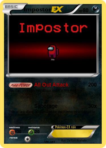 Pokémon Impostor 128 128 - All Out Attack - My Pokemon Card