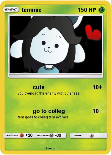 Pokémon temmie 236 236 - cute - My Pokemon Card