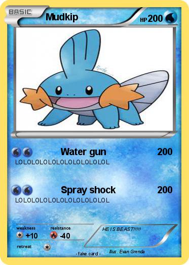 Pokémon Mudkip 711 711 - Water gun - My Pokemon Card