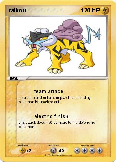 Pokémon raikou 51 51 - team attack - My Pokemon Card