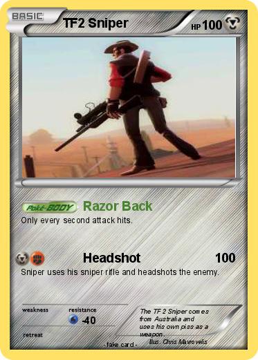 Pokémon TF2 Sniper 7 7 - Razor Back - My Pokemon Card