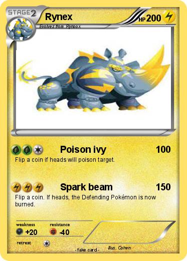 Pokémon Rynex 1 1 - Poison ivy - My Pokemon Card