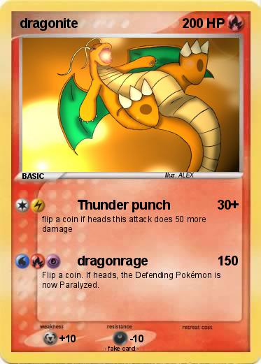 Pokémon dragonite 779 779 - Thunder punch - My Pokemon Card