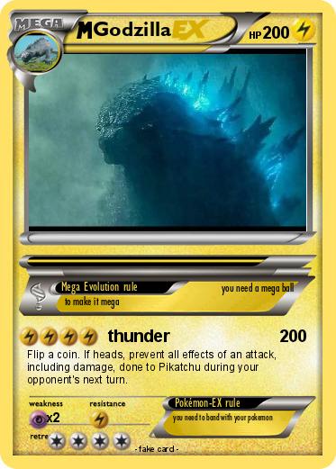 Pokémon Godzilla 3886 3886 - thunder - My Pokemon Card
