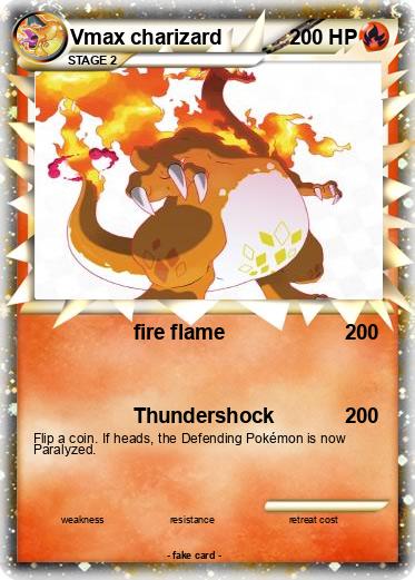 Pokémon Vmax charizard 2 2 - fire flame - My Pokemon Card