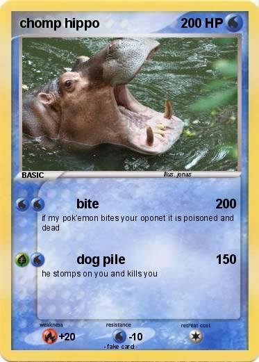 Pokémon chomp hippo - bite - My Pokemon Card