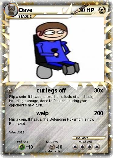 Pokémon Dave 561 561 - cut legs off - My Pokemon Card