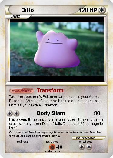 Pokémon Ditto 637 637 - Transform - My Pokemon Card