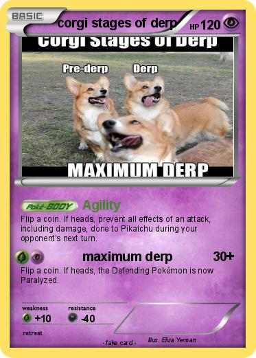 Pokémon corgi stages of derp - Agility - My Pokemon Card