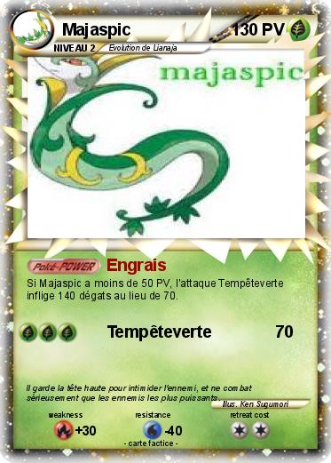 Pokémon Majaspic 66 66 - Engrais - Ma carte Pokémon
