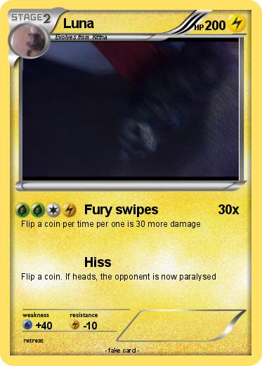 Pokémon Luna 640 640 - Fury swipes - My Pokemon Card