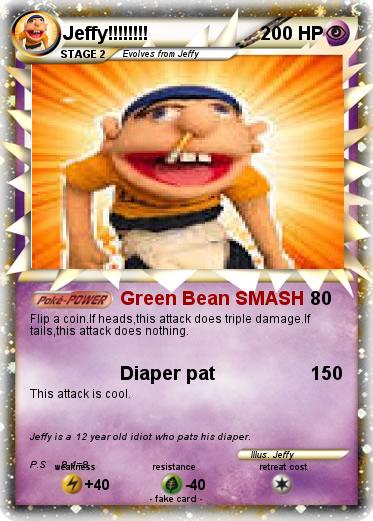 Pokémon Jeffy 716 716 - Green Bean SMASH - My Pokemon Card