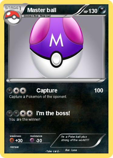 Pokémon Master ball 170 170 - Capture - My Pokemon Card