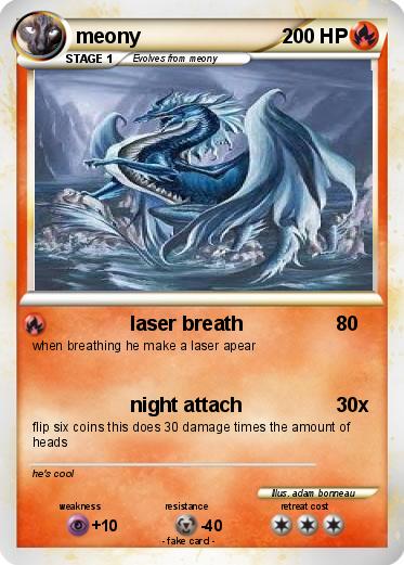 Pokémon meony 1 1 - laser breath - My Pokemon Card