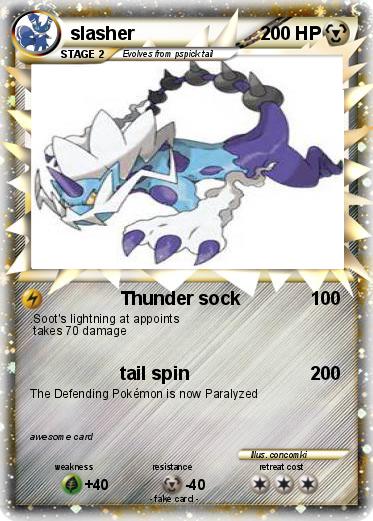 Pokémon slasher 97 97 - Thunder sock - My Pokemon Card