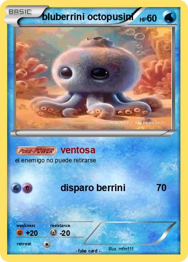 Pokémon bluberrini octopusini - ventosa - Mi carta pokémon