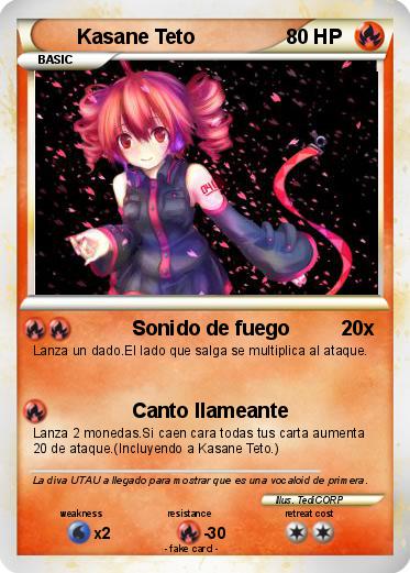 Pokémon Kasane Teto 22 22 - Sonido de fuego - My Pokemon Card