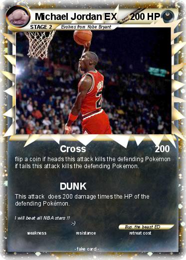 Pokémon Michael Jordan EX 4 4 - Cross - My Pokemon Card