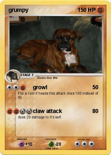 Pokémon grumpy 16 16 - growl - My Pokemon Card