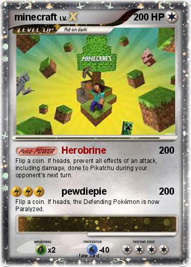 Pokémon minecraft 1361 1361 - Herobrine - My Pokemon Card
