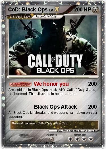 Pokémon CoD Black Ops 13 13 - We honor you - My Pokemon Card