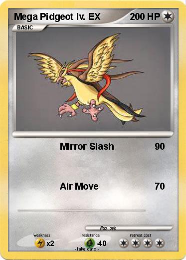 Pokémon Mega Pidgeot lv EX - Mirror Slash - My Pokemon Card