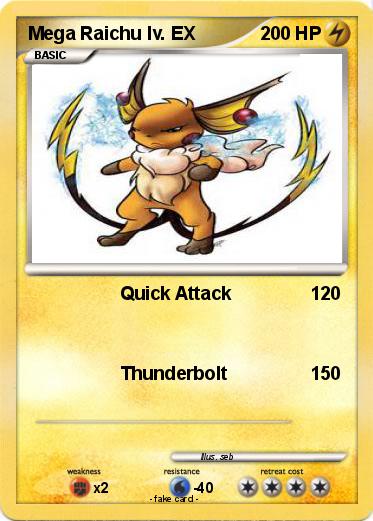 Pokémon Mega Raichu lv EX - Quick Attack - My Pokemon Card