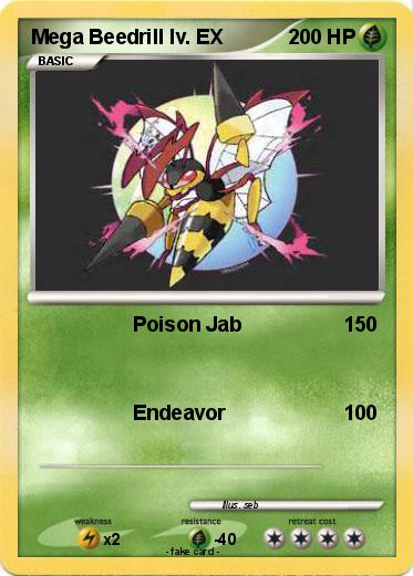 Pokémon Mega Beedrill lv EX - Poison Jab - My Pokemon Card