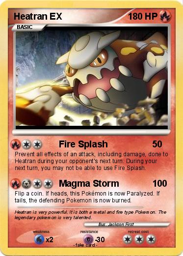 Pokémon Heatran EX 17 17 - Fire Splash - My Pokemon Card