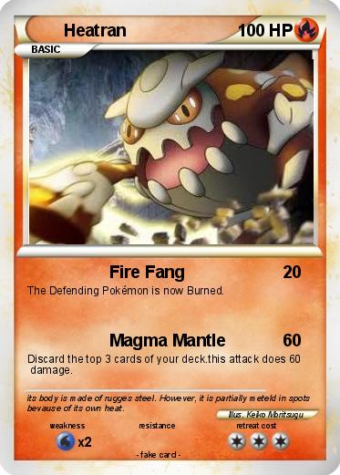 Pokémon Heatran 310 310 - Fire Fang - My Pokemon Card