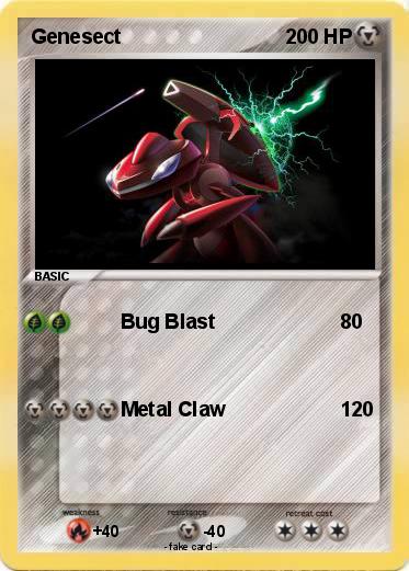 Pokémon Genesect 1444 1444 - Bug Blast - My Pokemon Card