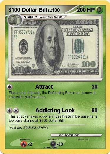 Pokémon 100 Dollar Bill 2 2 - Attract - My Pokemon Card